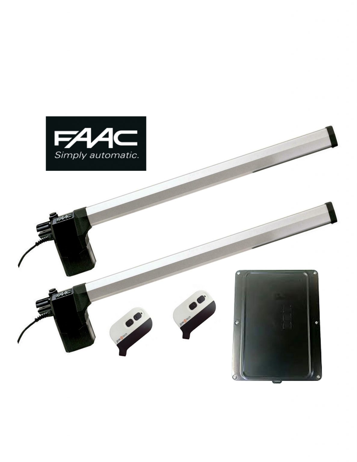 KIT DOBLE BRAZO FAAC 412 - PARA PORTON DOBLE HOJA DE HASTA 3 METROS, CADA PORTON (IVA INCLUIDO ...