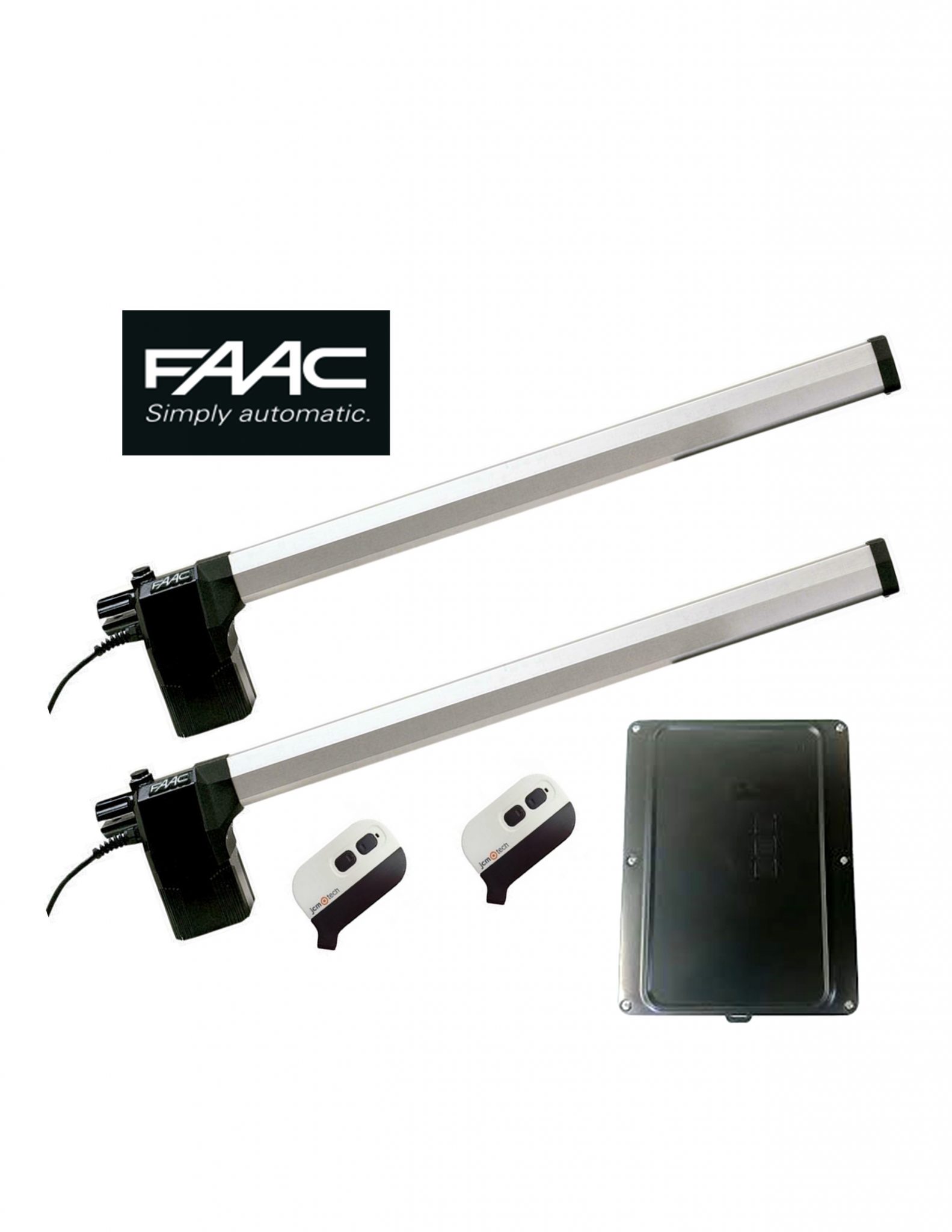 KIT DOBLE BRAZO FAAC 412 - PARA PORTON DOBLE HOJA DE HASTA 3 METROS, CADA PORTON (IVA INCLUIDO ...