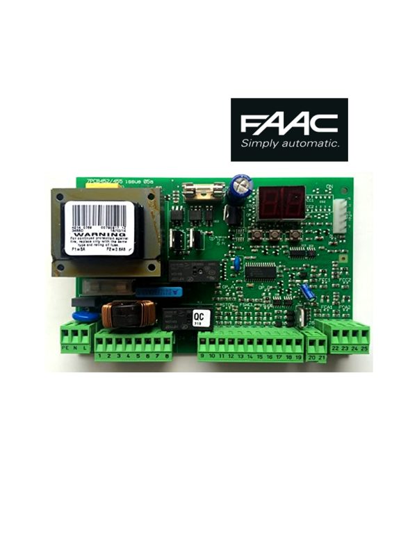 CENTRAL ELECTRONICA FAAC 455D - PARA 1 O 2 MOTORES 220VAC (IVA INCLUIDO) - SISTEMATIC CHILE