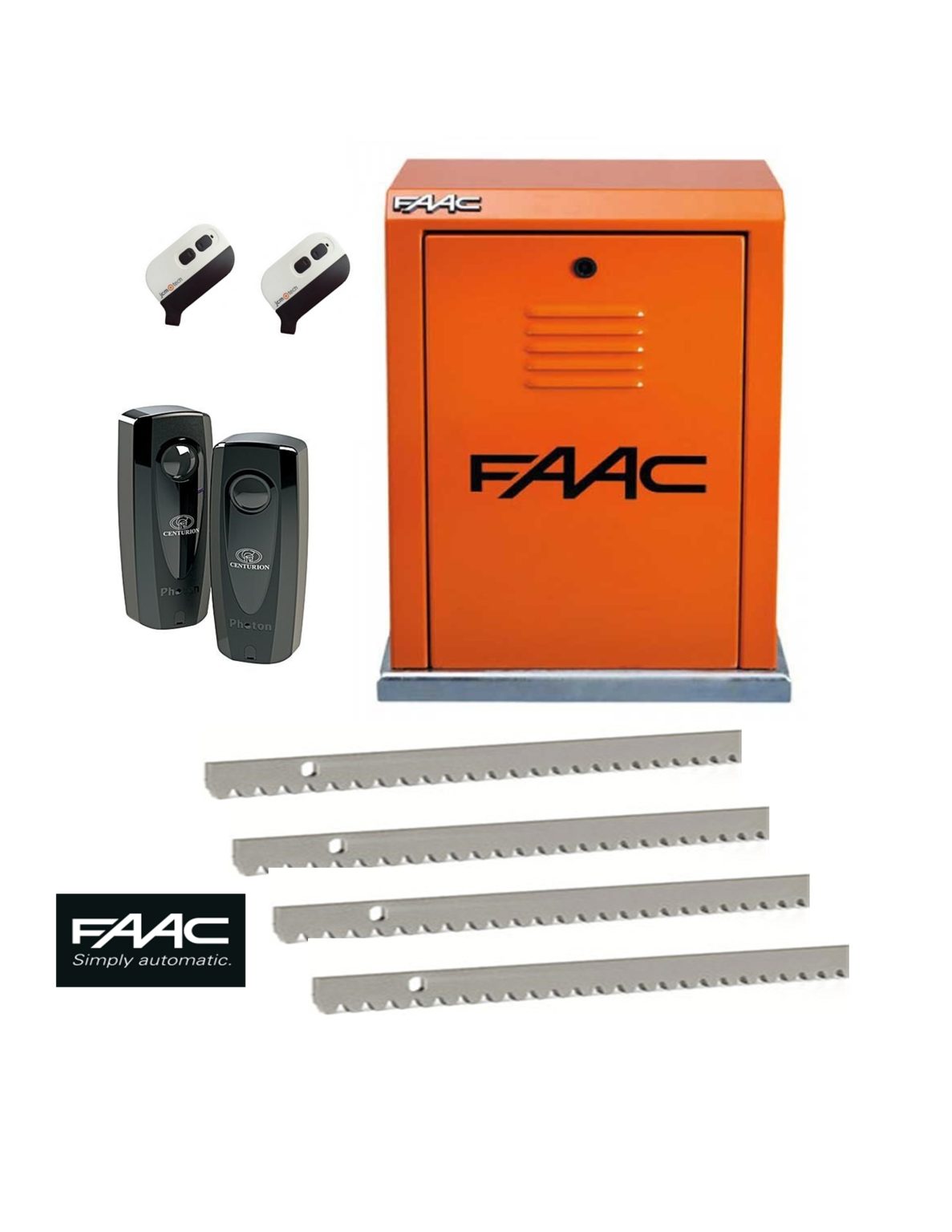 MOTOR FAAC C884- KIT PARA PORTON CORREDIZO HASTA 3500 KG - TRIFASICO ...